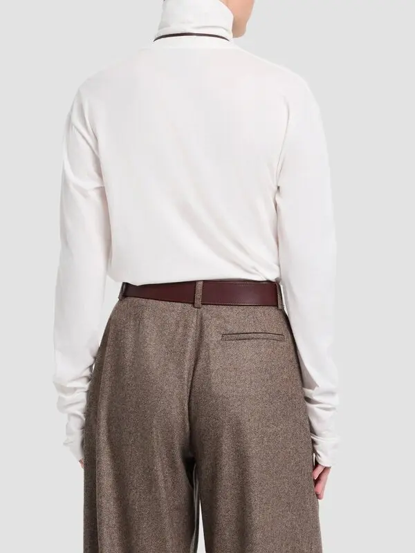 TWP Abby Cotton Turtleneck Top