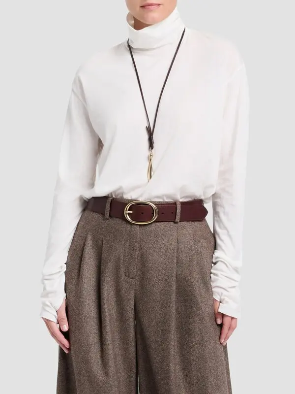 TWP Abby Cotton Turtleneck Top