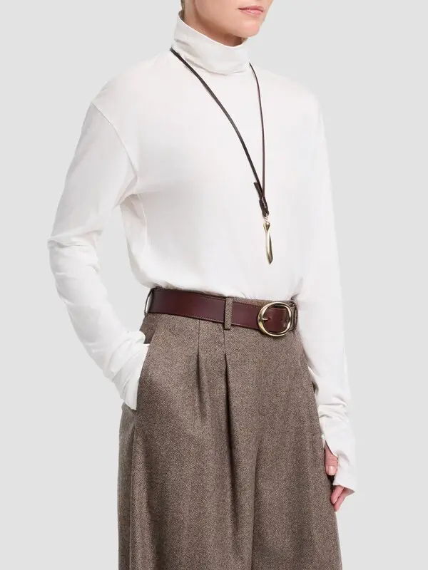 TWP Abby Cotton Turtleneck Top