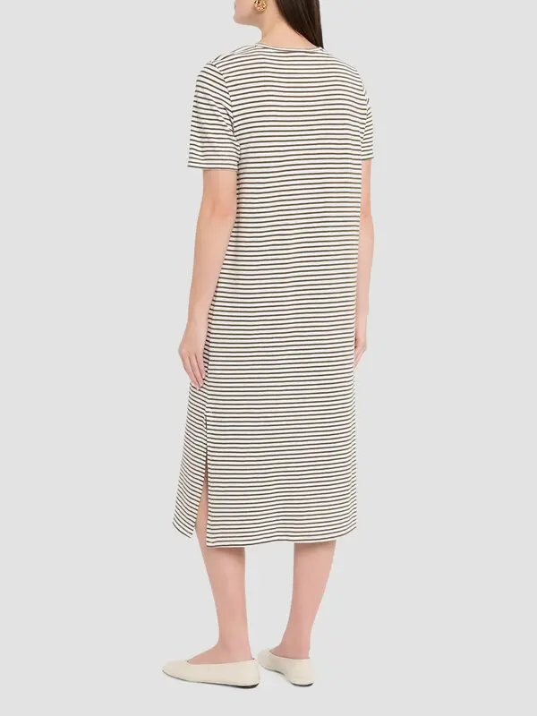 Eileen Fisher Striped Cotton Midi Dress