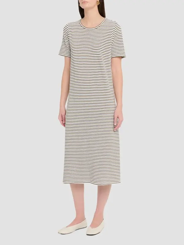Eileen Fisher Striped Cotton Midi Dress