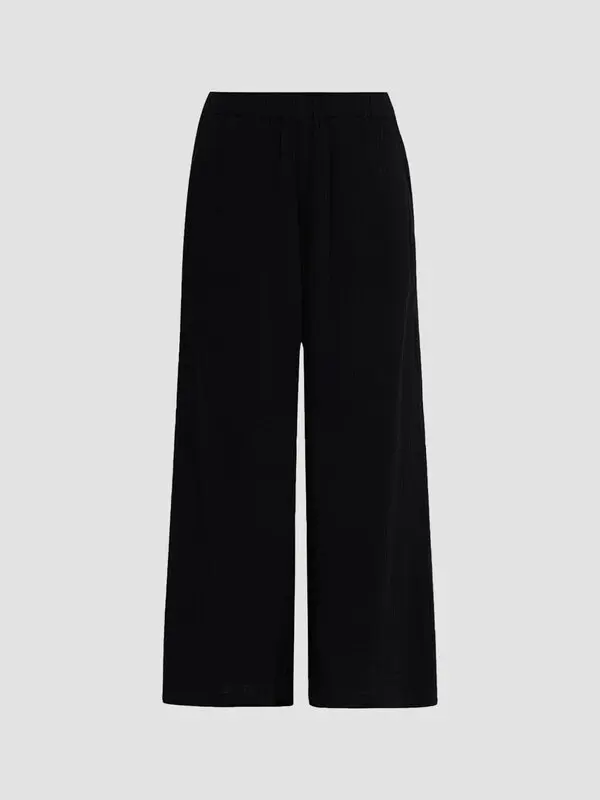 Eileen Fisher Textured Wide-leg Ankle Pants