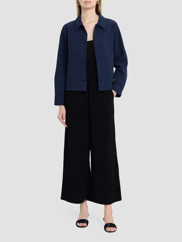 Eileen Fisher Textured Wide-leg Ankle Pants