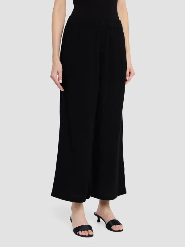 Eileen Fisher Textured Wide-leg Ankle Pants
