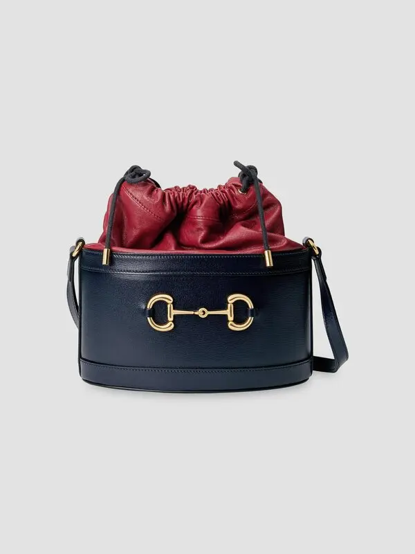 Gucci Morsetto Small Leather Bucket Bag