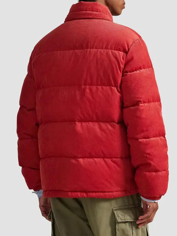 Polo Ralph Lauren The Wainwright Corduroy Hooded Down Jacket - Spring Red