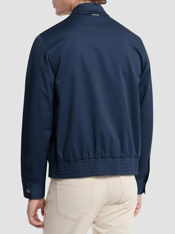 Michael Kors Harrington Stretch-cotton Zip-up Jacket