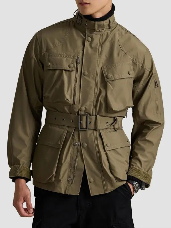Polo Ralph Lauren Taffeta Belted Zip-up Jacket