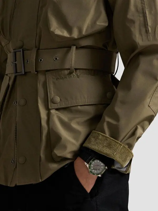 Polo Ralph Lauren Taffeta Belted Zip-up Jacket