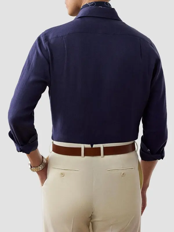 Ralph Lauren Purple Label Linen Shirt - Spring Navy