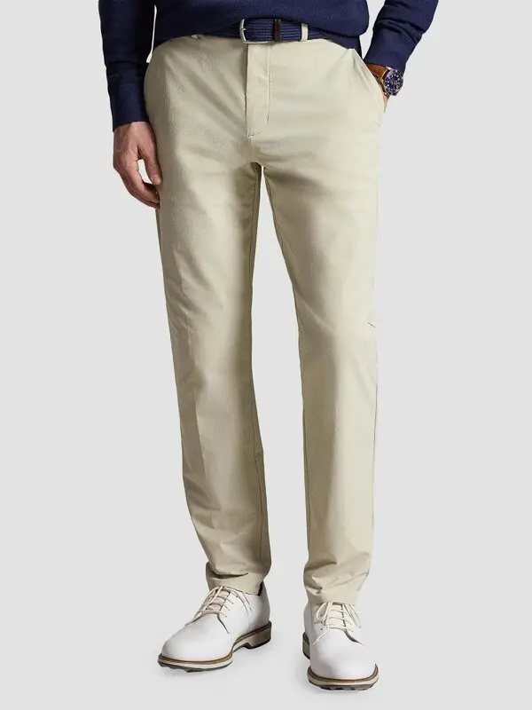Rlx Ralph Lauren Standard Stretch-nylon Straight-leg Pants - Basic Sand
