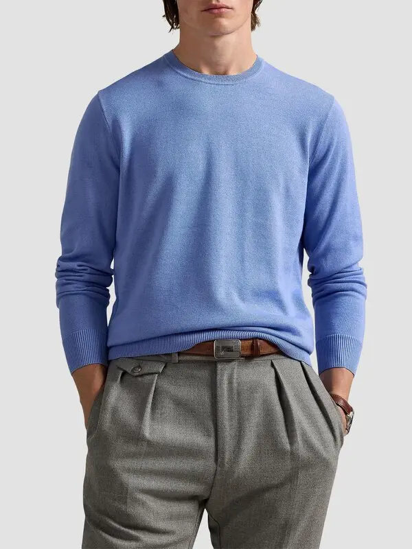 Polo Ralph Lauren Cotton Knit Sweater - Fall Blue