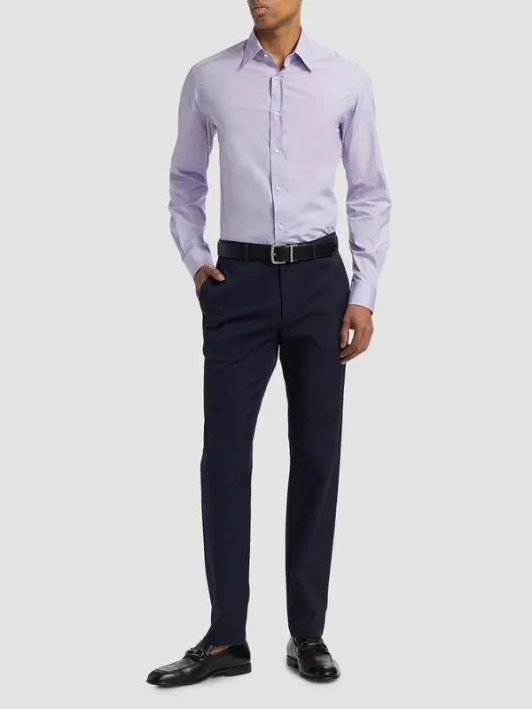 Ralph Lauren Purple Label Solid Cotton Shirt
