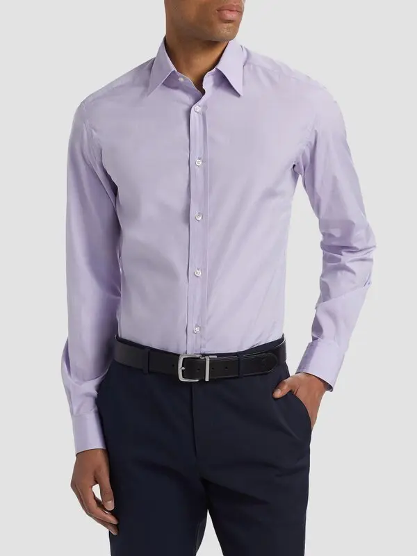 Ralph Lauren Purple Label Solid Cotton Shirt