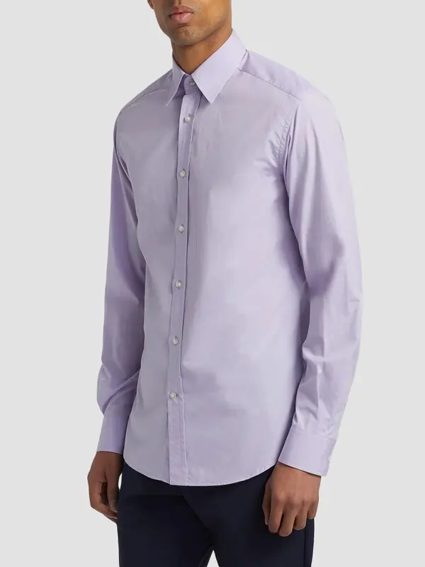 Ralph Lauren Purple Label Solid Cotton Shirt