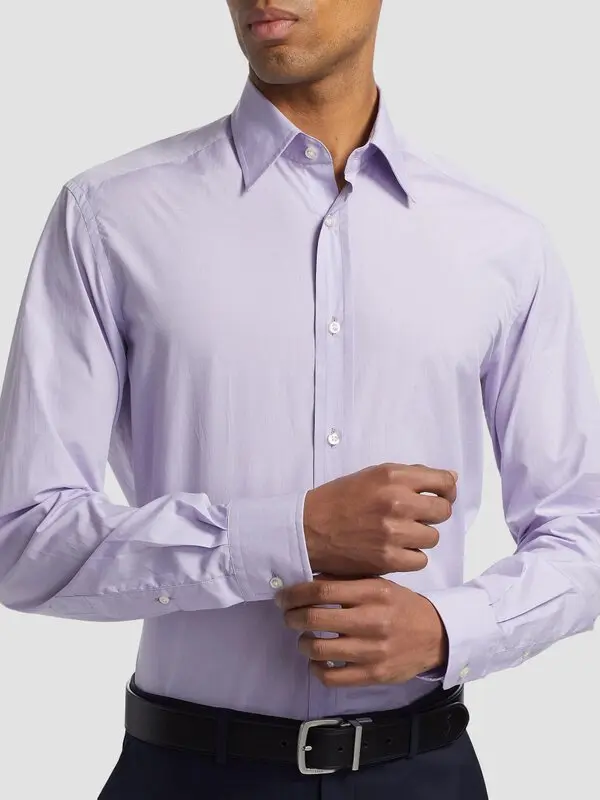 Ralph Lauren Purple Label Solid Cotton Shirt