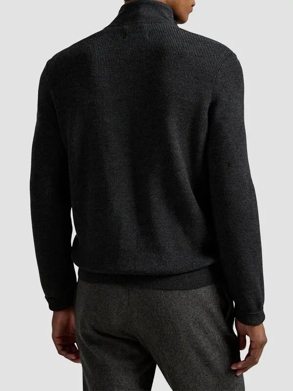 Polo Ralph Lauren Merino Wool Quilted Zip-front Jacket