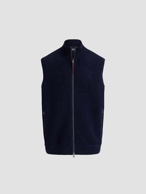 Polo Ralph Lauren Hybrid Waffle-knit Wool Sweater Vest