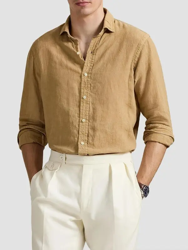 Polo Ralph Lauren Slub Linen Button-front Shirt