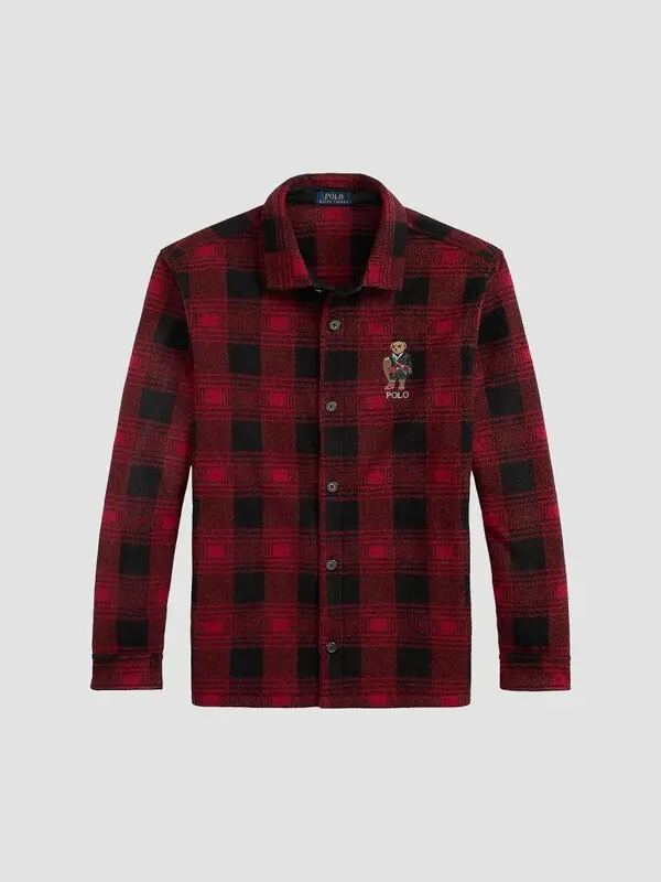 Polo Ralph Lauren Polo Bear Plaid Fleece Shirt Jacket