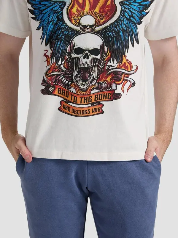 WHO DECIDES WAR Bad To The Bone Jersey Crewneck T-shirt