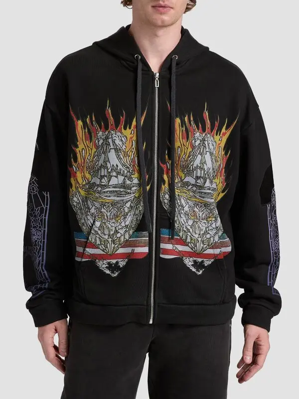 WHO DECIDES WAR Engulfed Memories Full-zip Hoodie