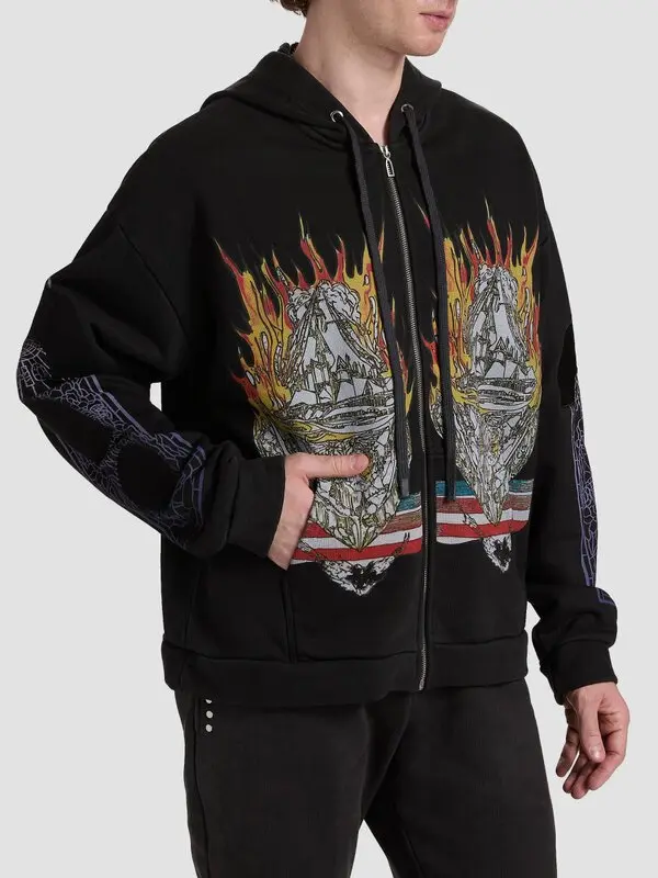 WHO DECIDES WAR Engulfed Memories Full-zip Hoodie