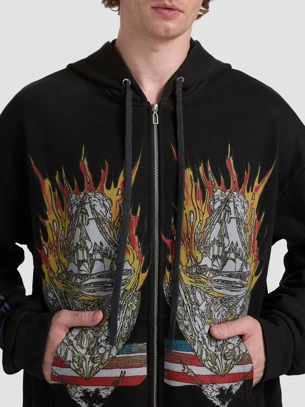 WHO DECIDES WAR Engulfed Memories Full-zip Hoodie