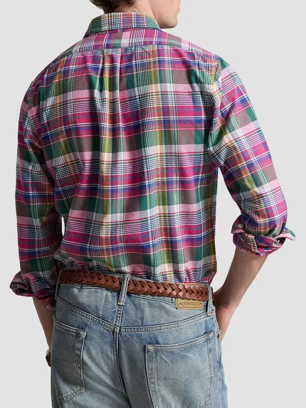 Polo Ralph Lauren Plaid Stretch-cotton Button-down Oxford Shirt