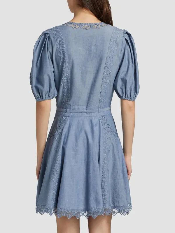 Ulla Johnson Camila Lace-trim Cotton A-line Minidress