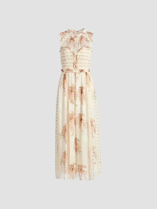 Ulla Johnson Kasia Printed Silk Chiffon Midi-dress