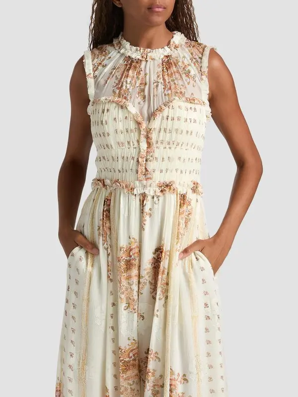 Ulla Johnson Kasia Printed Silk Chiffon Midi-dress