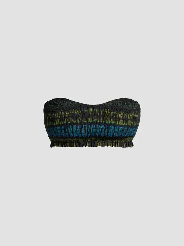 Ulla Johnson Marseille Smocked Bikini Top - Lagoon