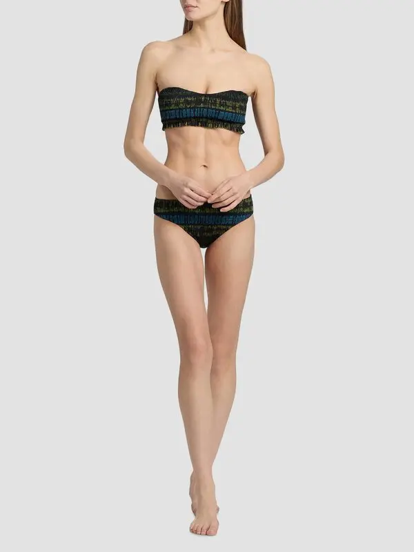 Ulla Johnson Marseille Smocked Bikini Top - Lagoon