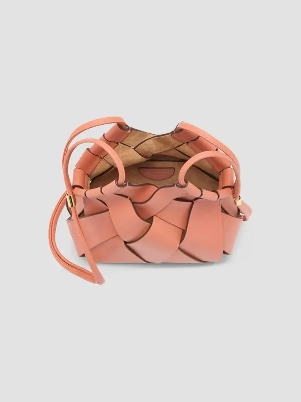 Ulla Johnson Charlotte Woven-leather Crossbody Bag - Rose