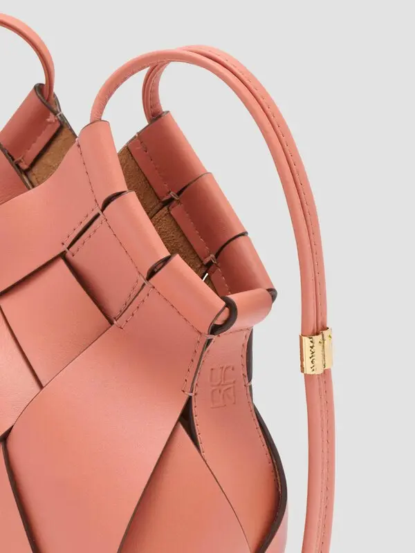 Ulla Johnson Charlotte Woven-leather Crossbody Bag - Rose