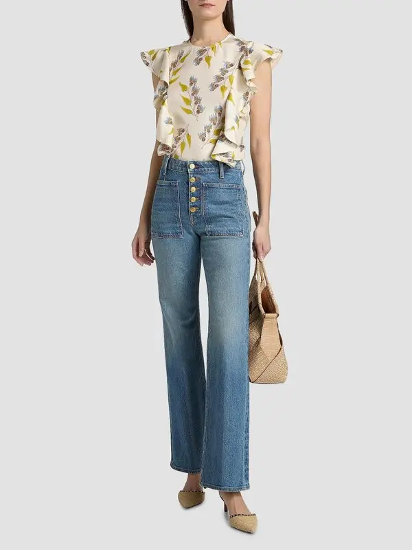 Ulla Johnson Stretch Lou Kick Flared Jeans