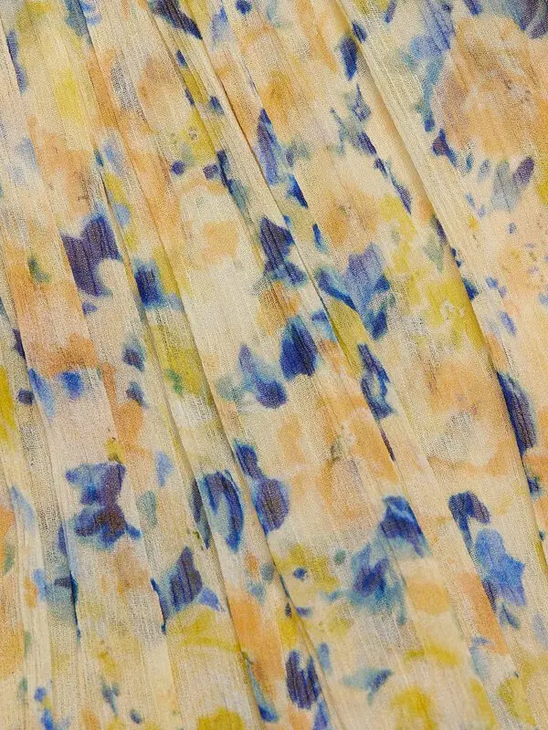 Ulla Johnson Leandra Printed Silk Blouse - Daffodil