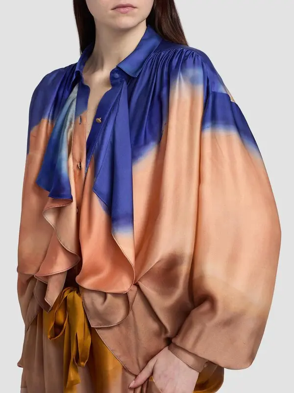 Ulla Johnson Gesture Printed Silk Blouse