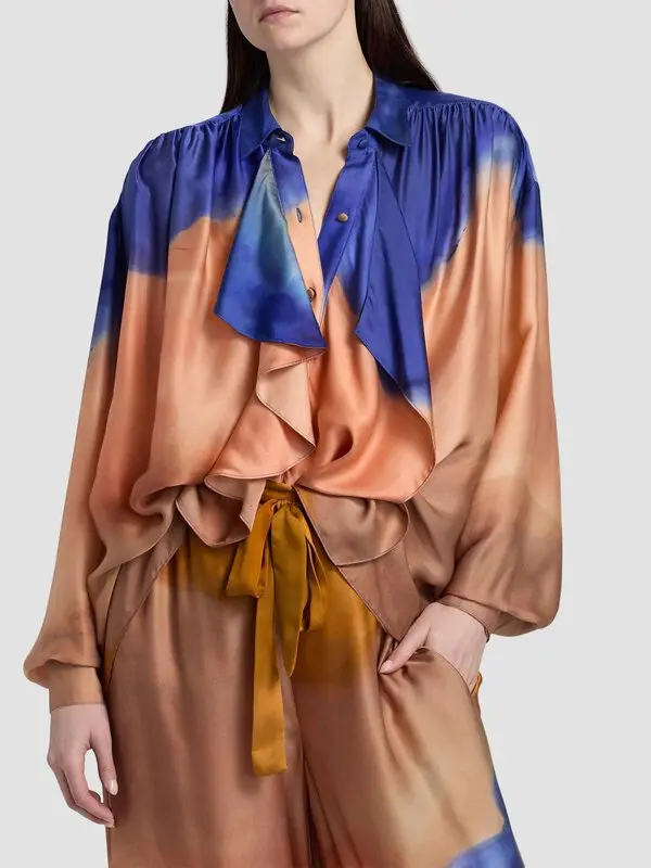 Ulla Johnson Gesture Printed Silk Blouse