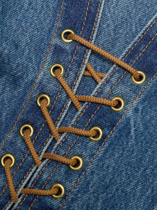 Ulla Johnson The Noemi Lace-up Denim Jacket