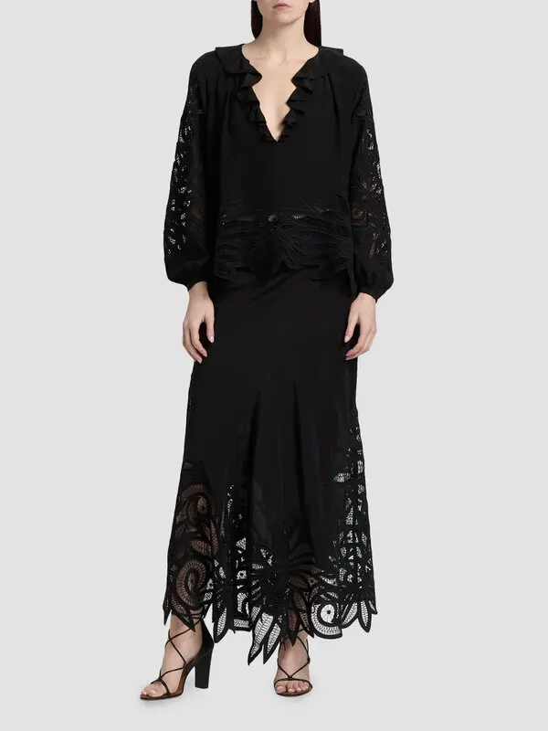 Ulla Johnson Adonis Silk Puff-sleeve Blouse - Noir
