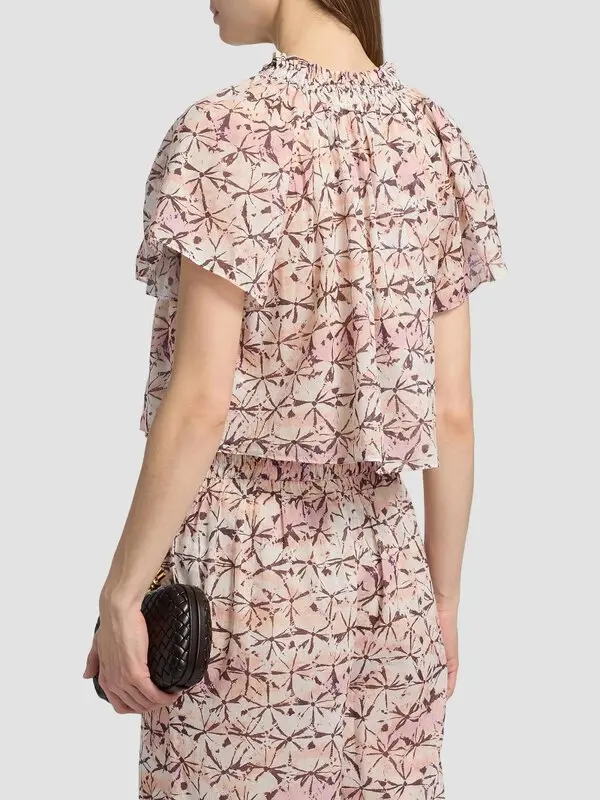 Ulla Johnson Alon Cotton Cover-up Top - Amethyst