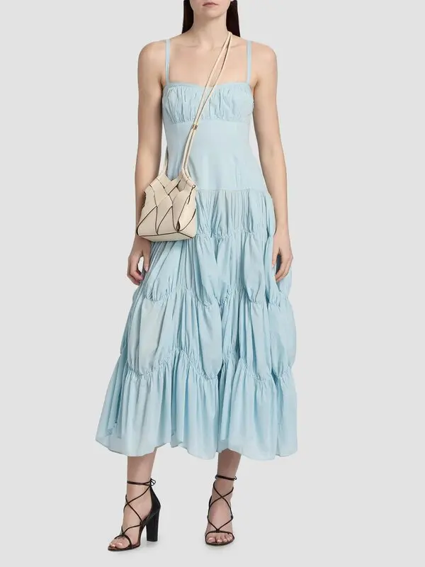 Ulla Johnson Emmalina Smocked Cotton Midi-dress