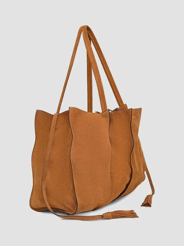 Ulla Johnson Adria Large Paneled Suede Tote Bag