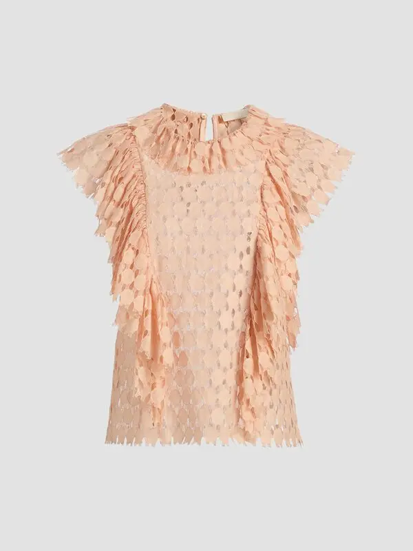 Ulla Johnson Daevy Lace Ruffle Top