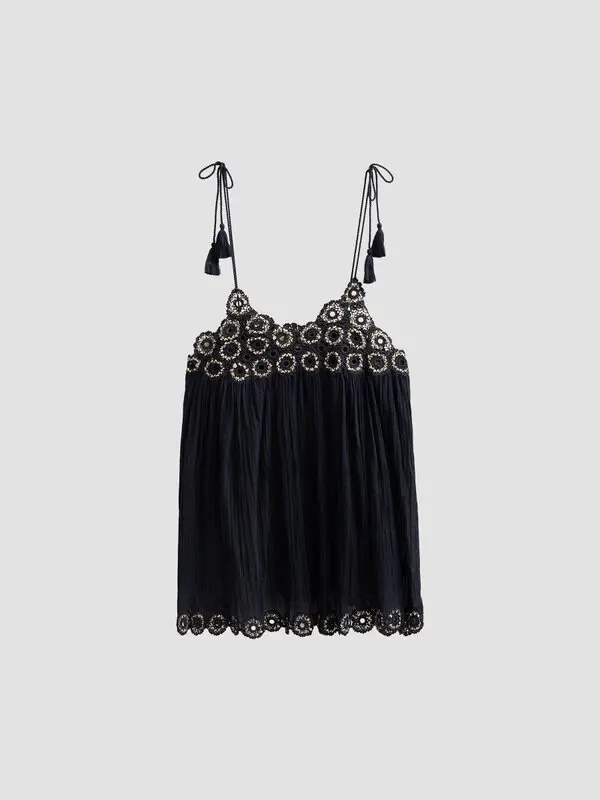Ulla Johnson Tula Cotton Embroidered Minidress - Midnight