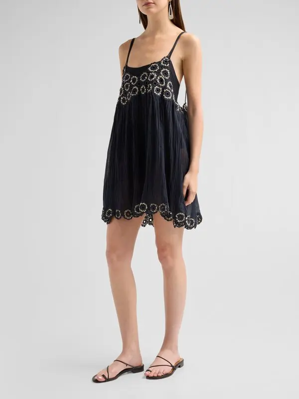Ulla Johnson Tula Cotton Embroidered Minidress