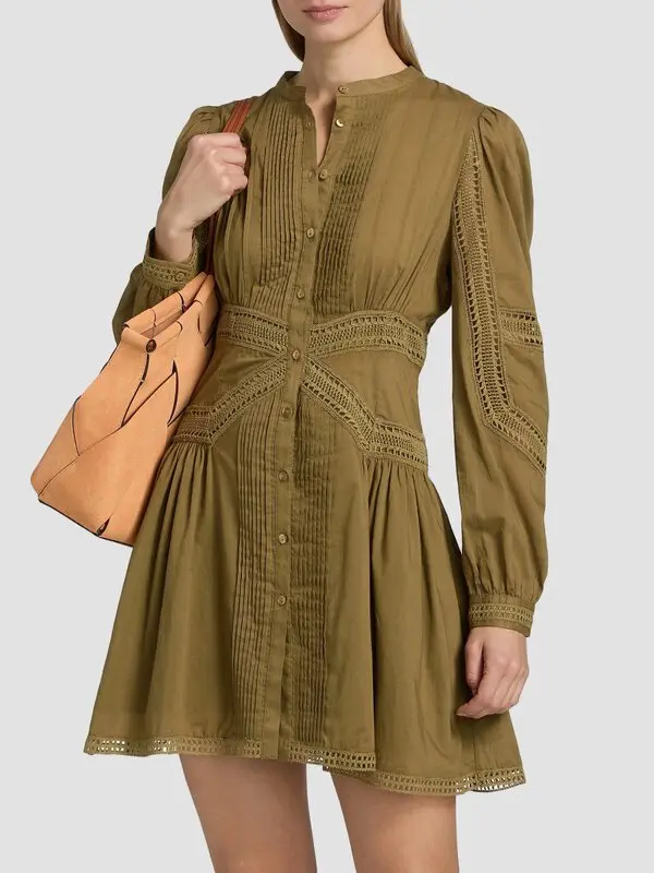 Ulla Johnson Elysia Laced Cotton A-line Minidress