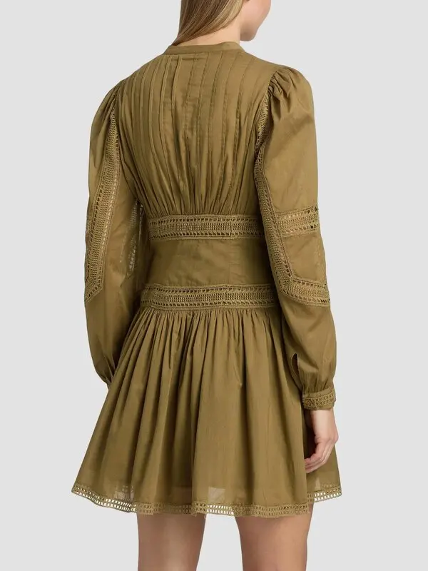 Ulla Johnson Elysia Laced Cotton A-line Minidress